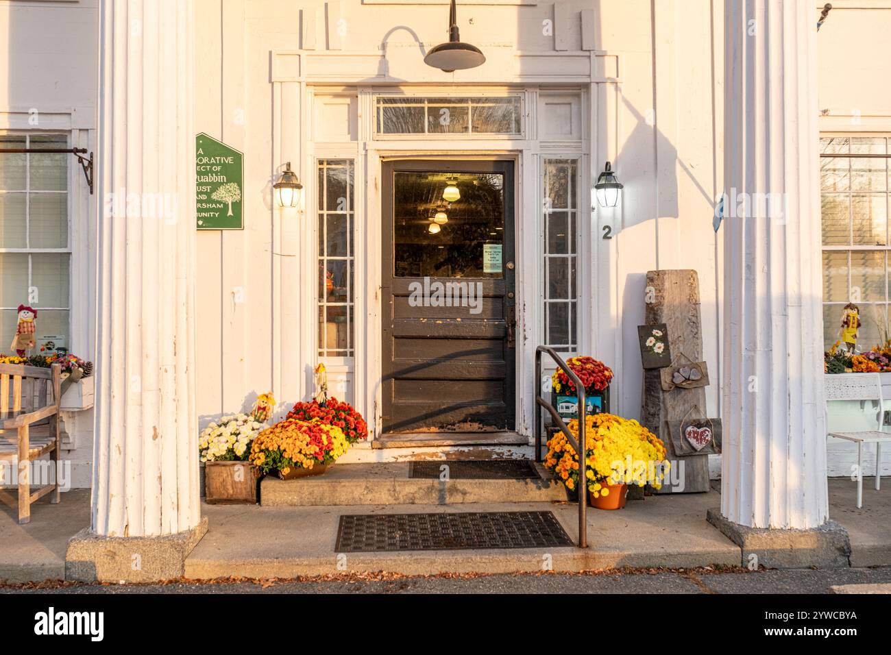 Plants decorate the front of the Petersham Country Store Stock Photo ...