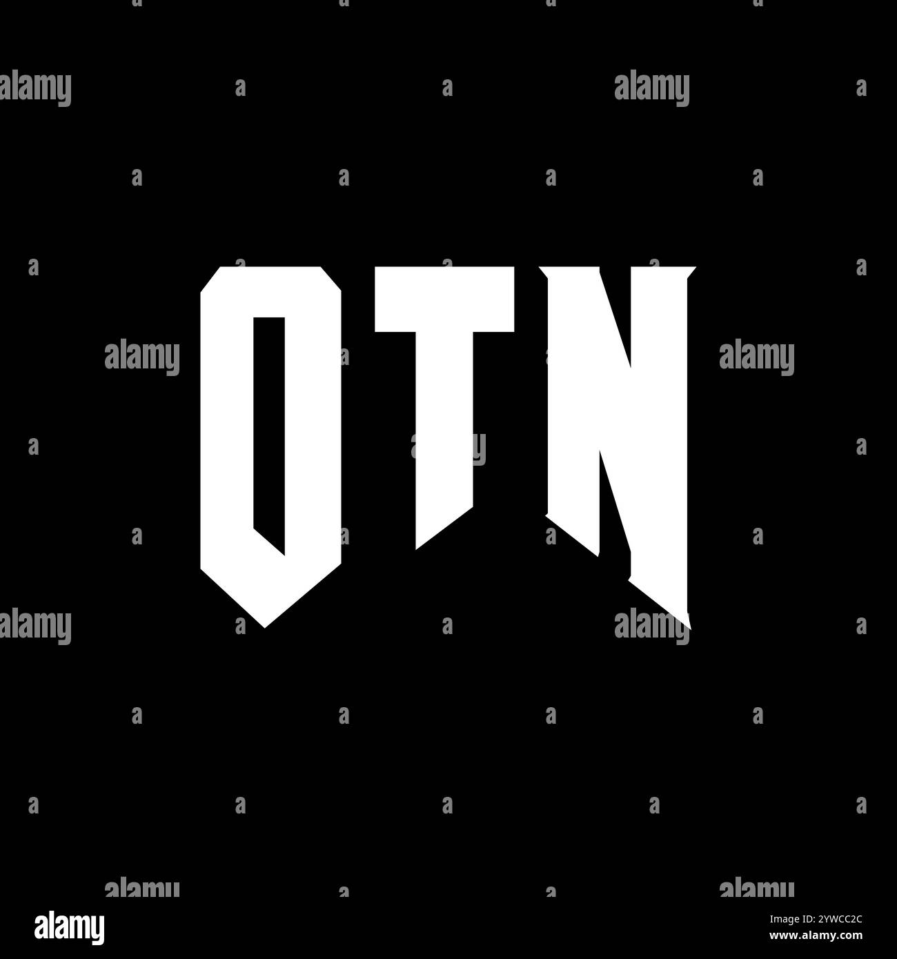 OTN letter logo design for technology company. OTN logo design black and white color combination ...