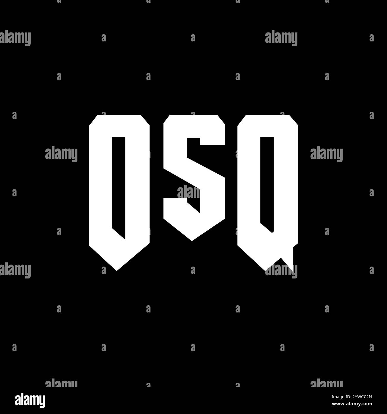 OSQ letter logo design for technology company. OSQ logo design black ...