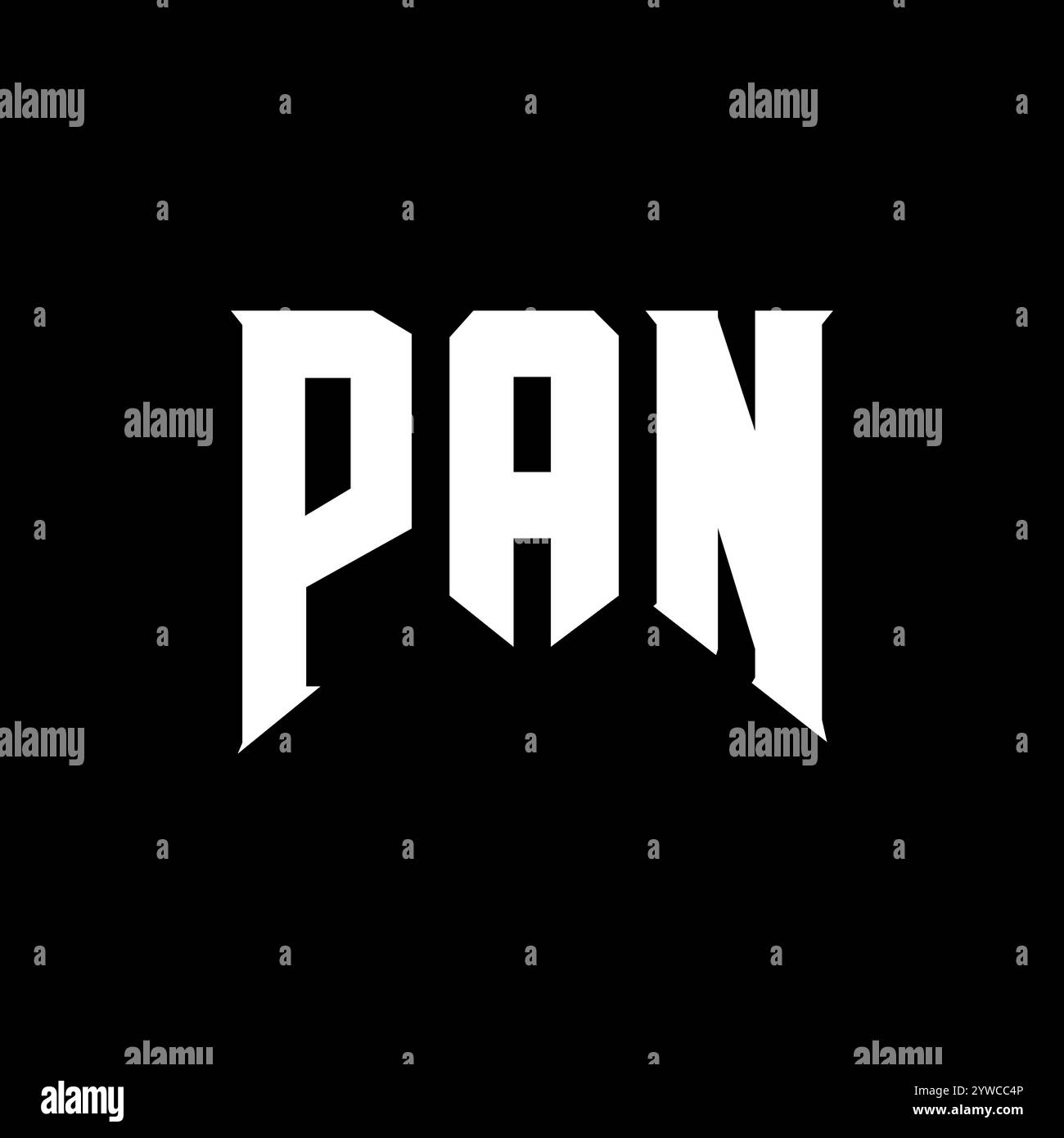 PAN letter logo design for technology company. PAN logo design black ...