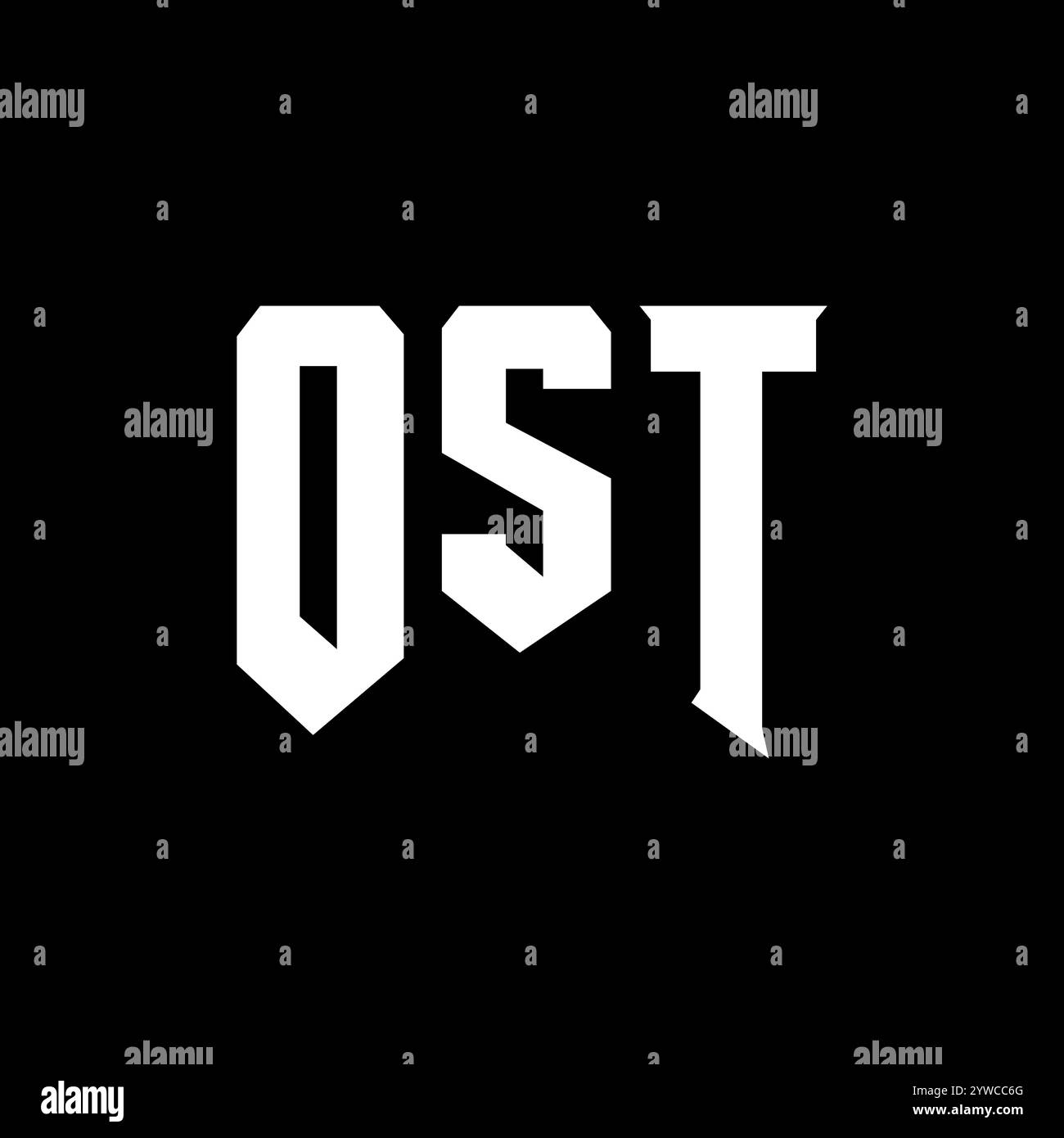 OST letter logo design for technology company. OST logo design black ...