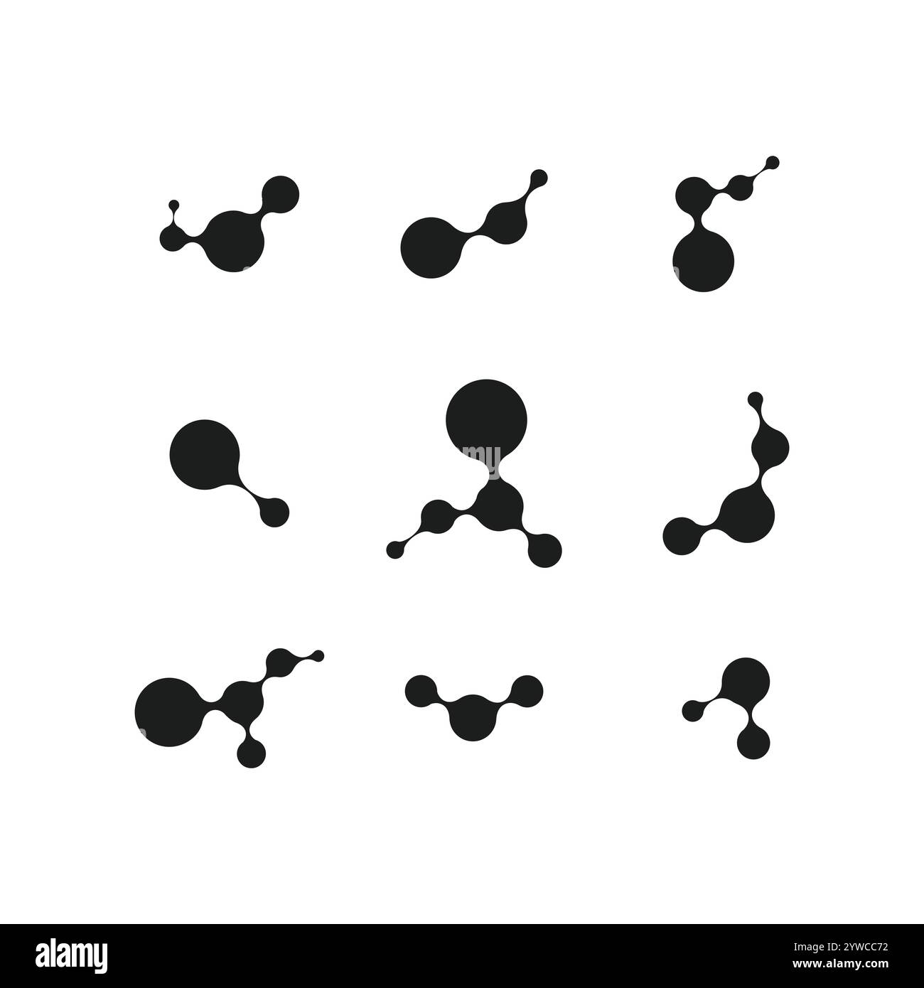 Beautiful Structure Dna Molecules Line Art Pattern With Connect Dot Line For Concept Design