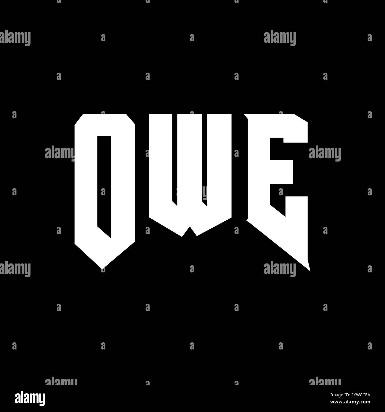 OWE letter logo design for technology company. OWE logo design black ...