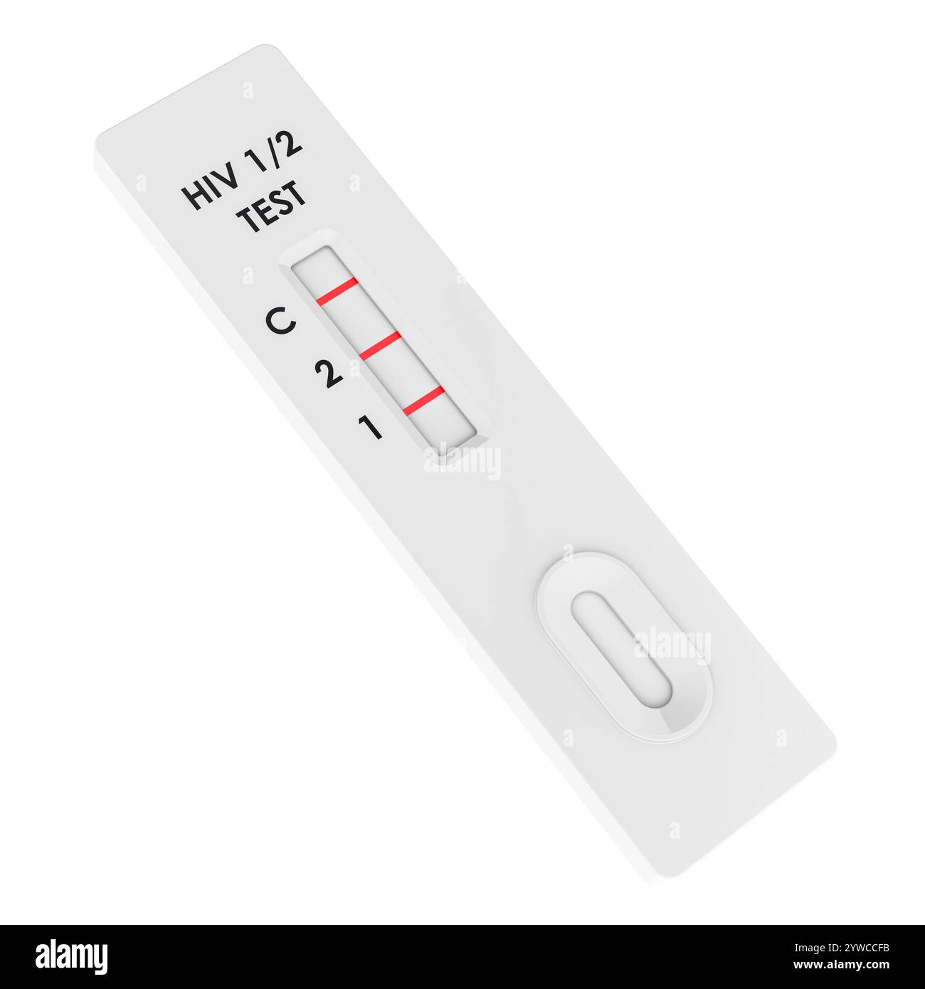 HIV rapid test cassette, 3D rendering isolated on white background ...