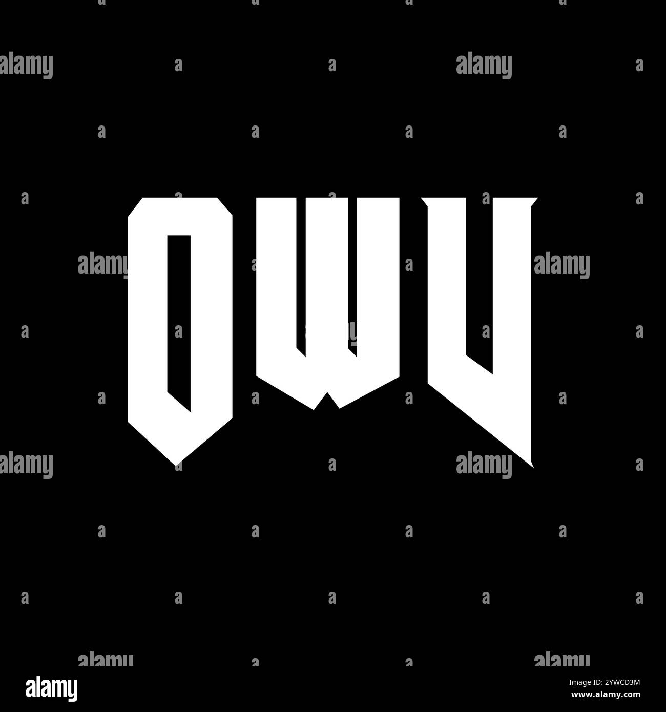 OWV letter logo design for technology company. OWV logo design black ...