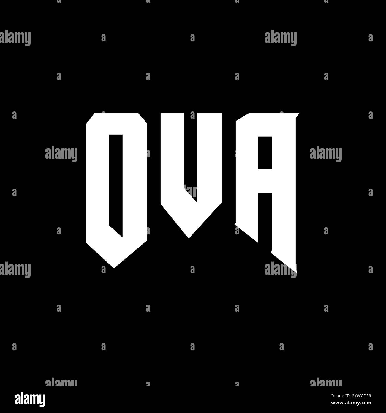 OVA letter logo design for technology company. OVA logo design black ...