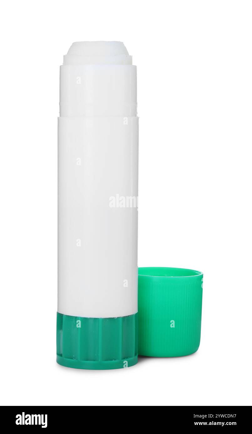 One glue stick and cap isolated on white Stock Photo - Alamy