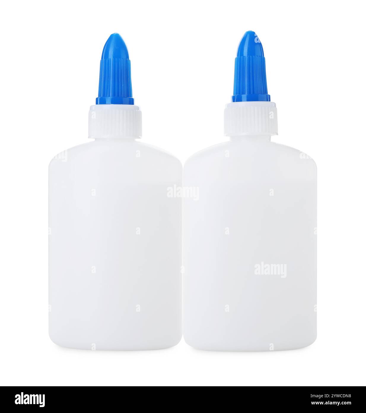 Bottles of glue with caps isolated on white Stock Photo - Alamy
