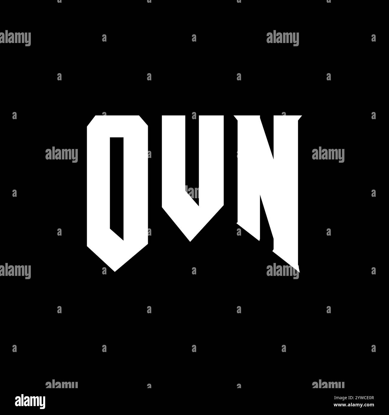 OVN letter logo design for technology company. OVN logo design black ...