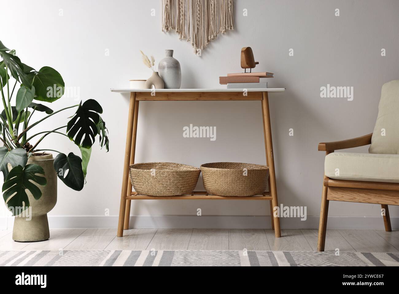 Stylish room interior console hi-res stock photography and images - Alamy