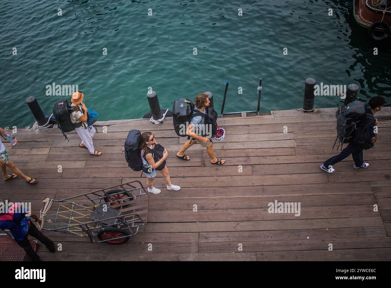 Koh Samui, Thailand, December 05, 2024 Tourists from all over the world ...