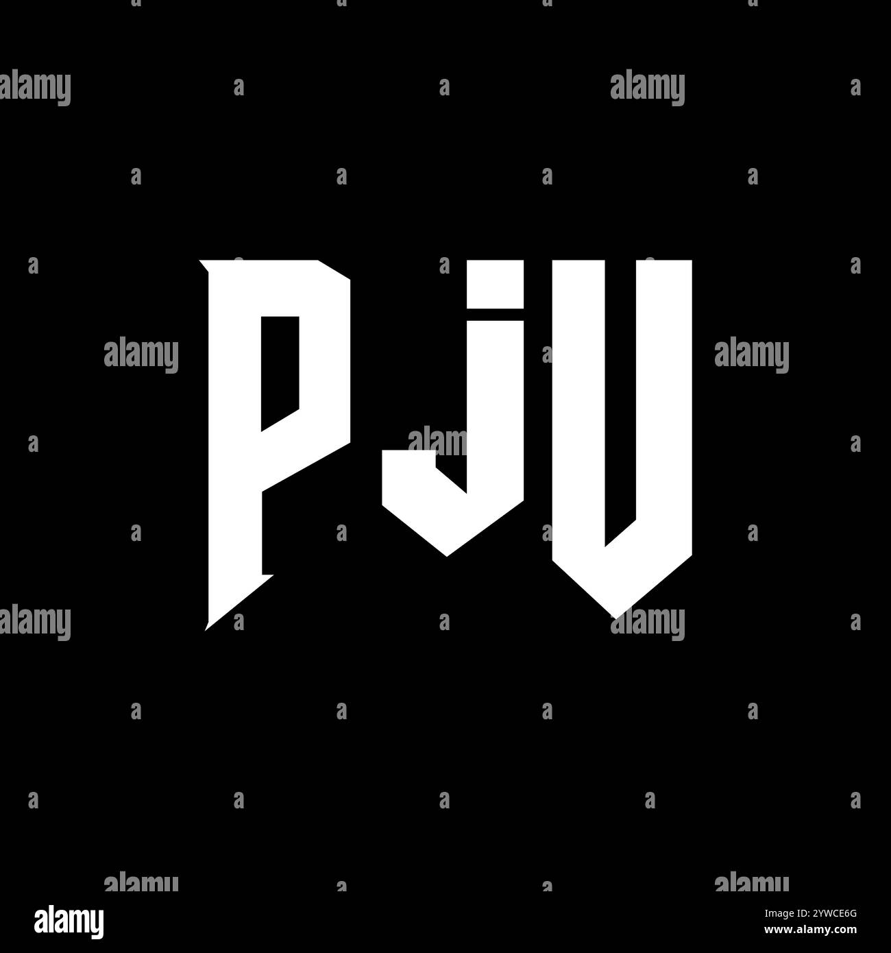 PJU letter logo design for technology company. PJU logo design black ...