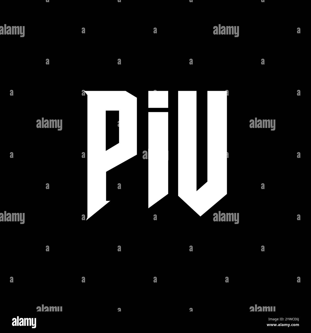 PIU letter logo design for technology company. PIU logo design black ...