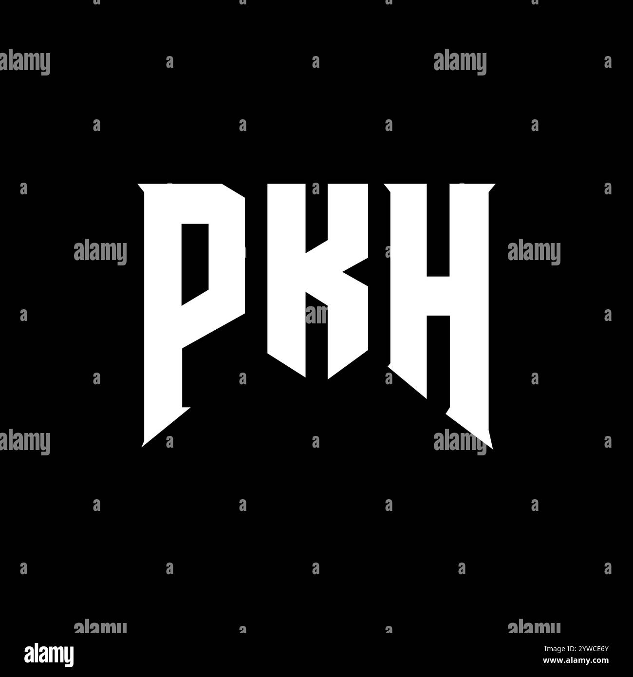 PKH letter logo design for technology company. PKH logo design black ...