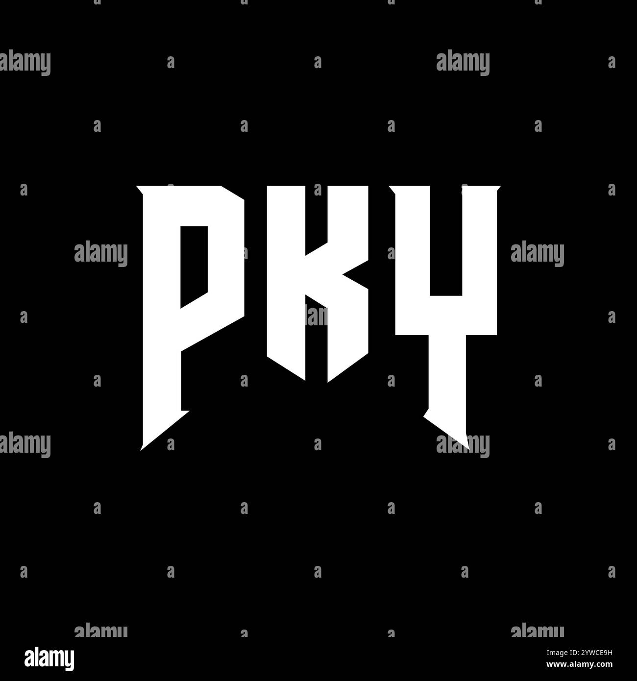 PKY letter logo design for technology company. PKY logo design black ...