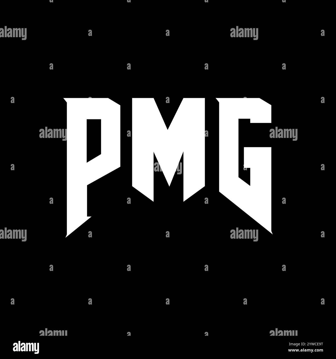 PMG letter logo design for technology company. PMG logo design black ...