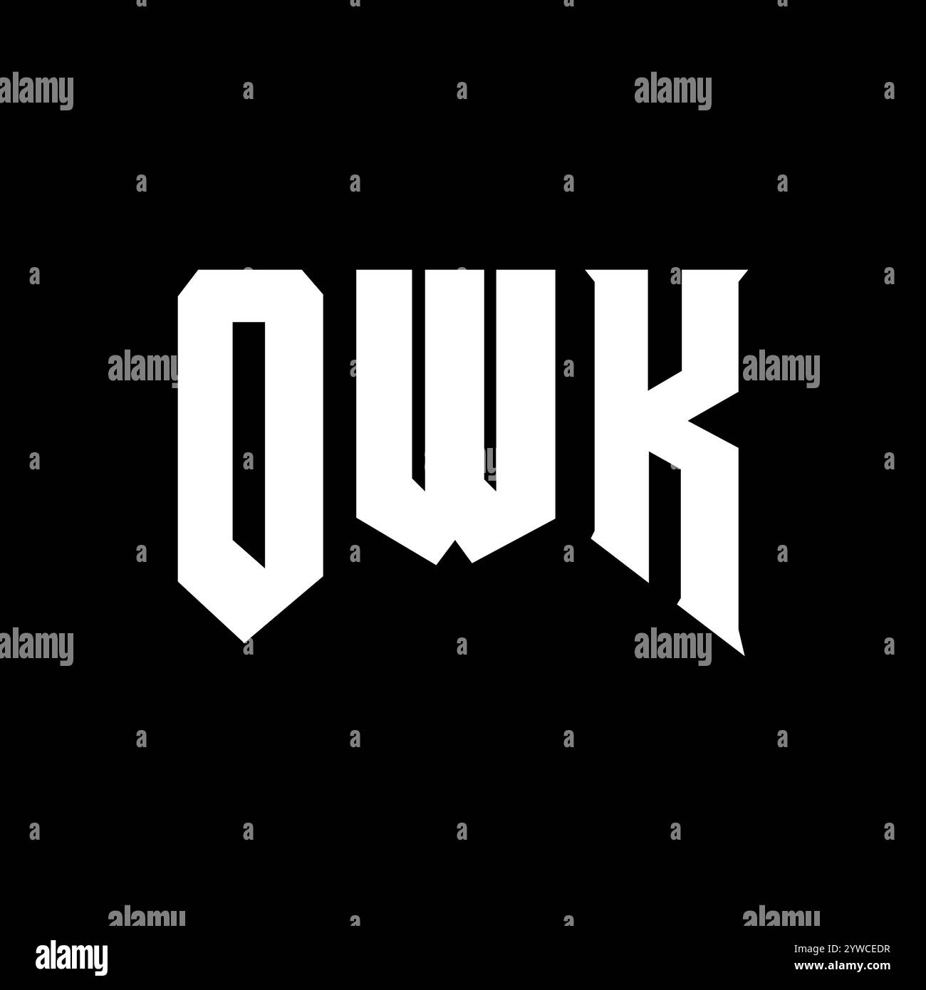 OWK letter logo design for technology company. OWK logo design black ...