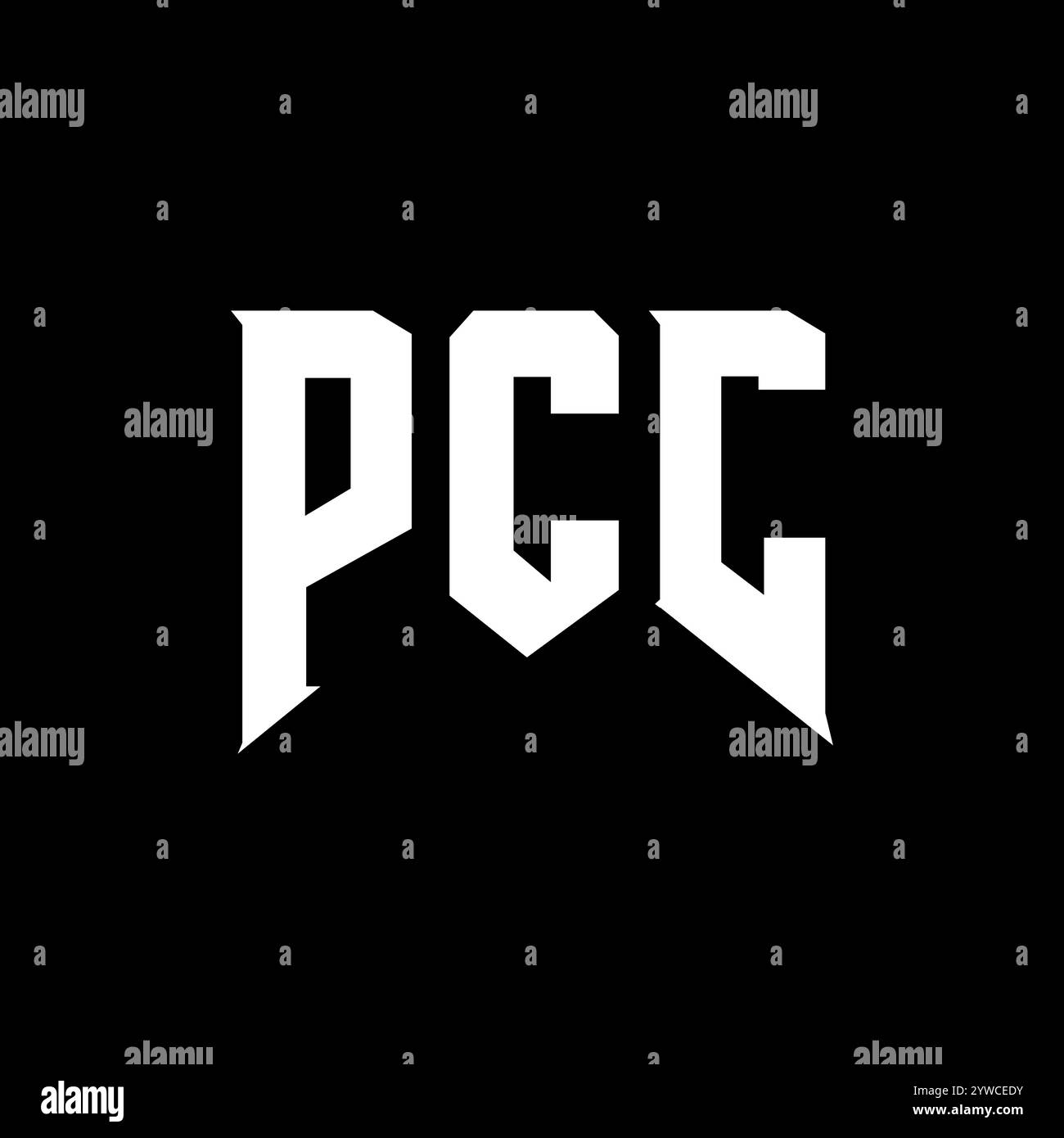 PCC letter logo design for technology company. PCC logo design black and white color combination ...