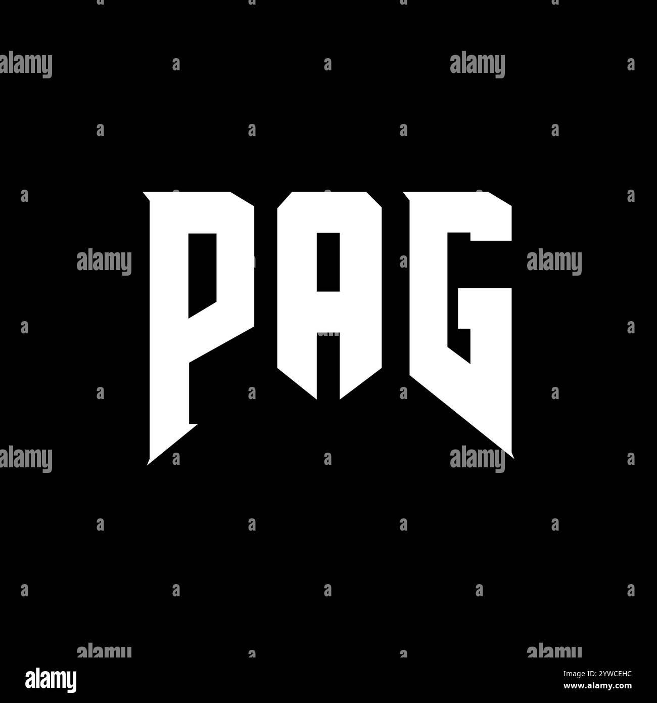 PAG letter logo design for technology company. PAG logo design black ...