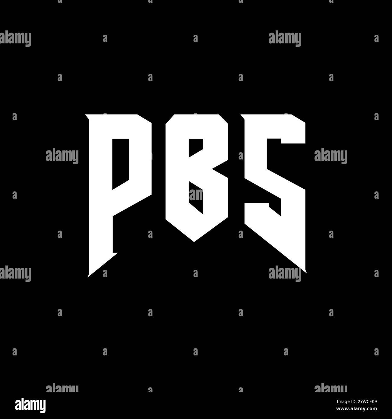 PBS letter logo design for technology company. PBS logo design black ...