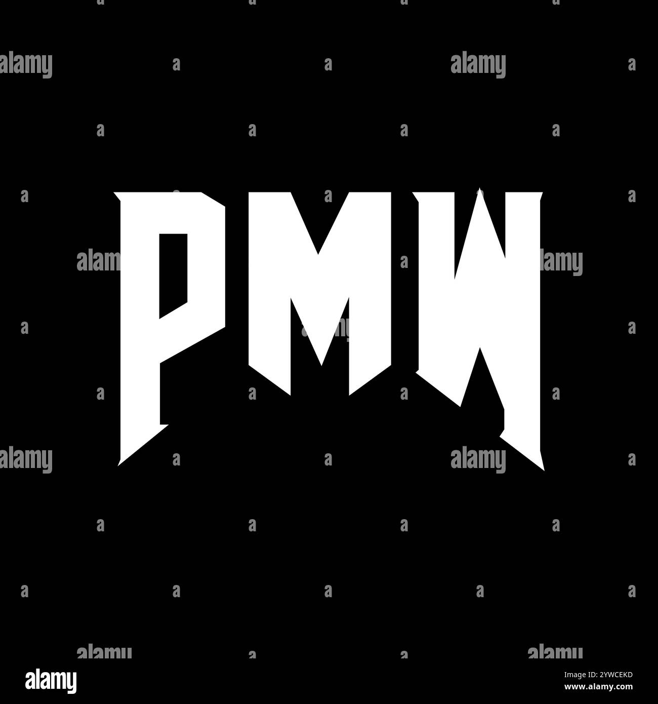 PMW letter logo design for technology company. PMW logo design black ...