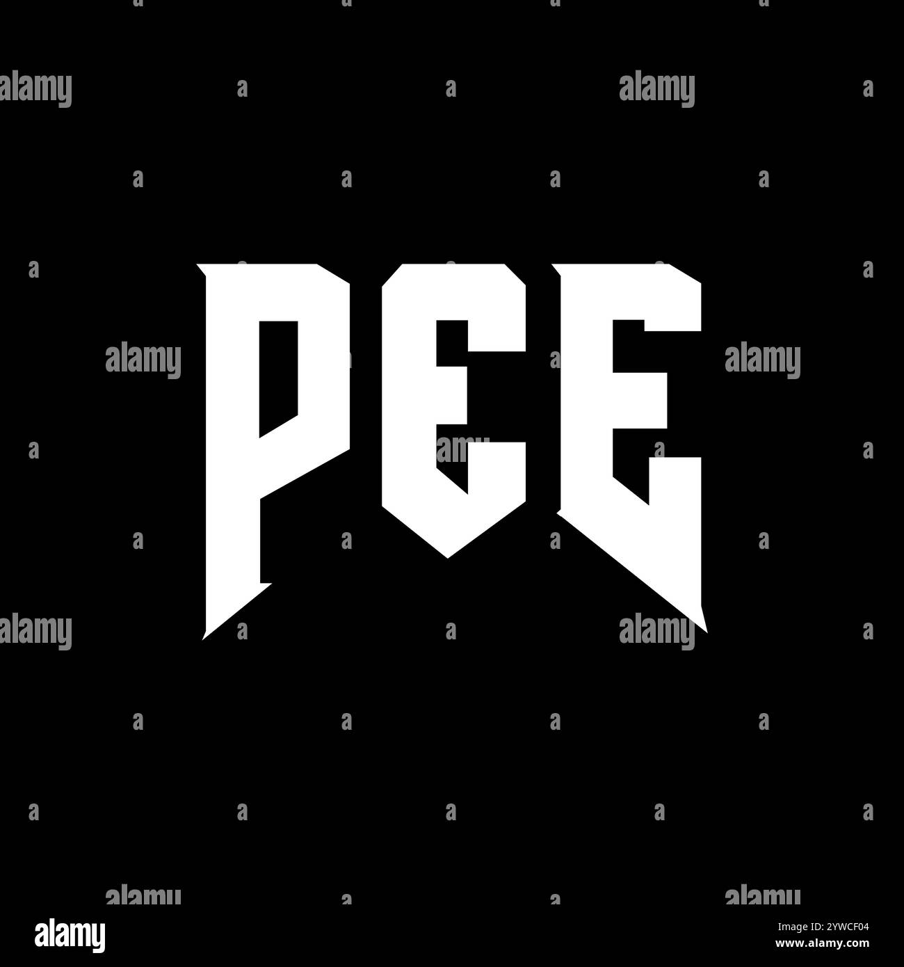 PEE letter logo design for technology company. PEE logo design black ...