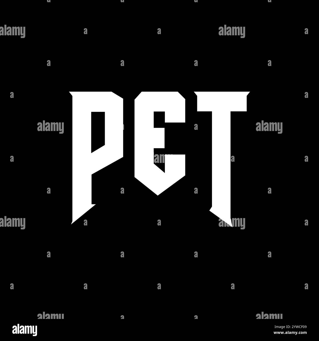 PET letter logo design for technology company. PET logo design black ...