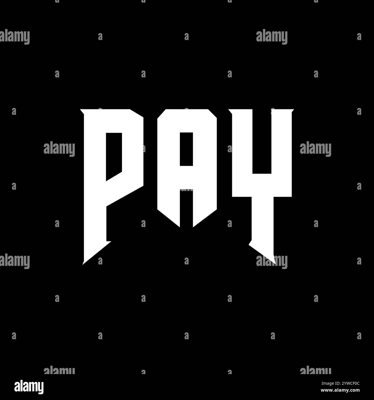 PAY letter logo design for technology company. PAY logo design black ...