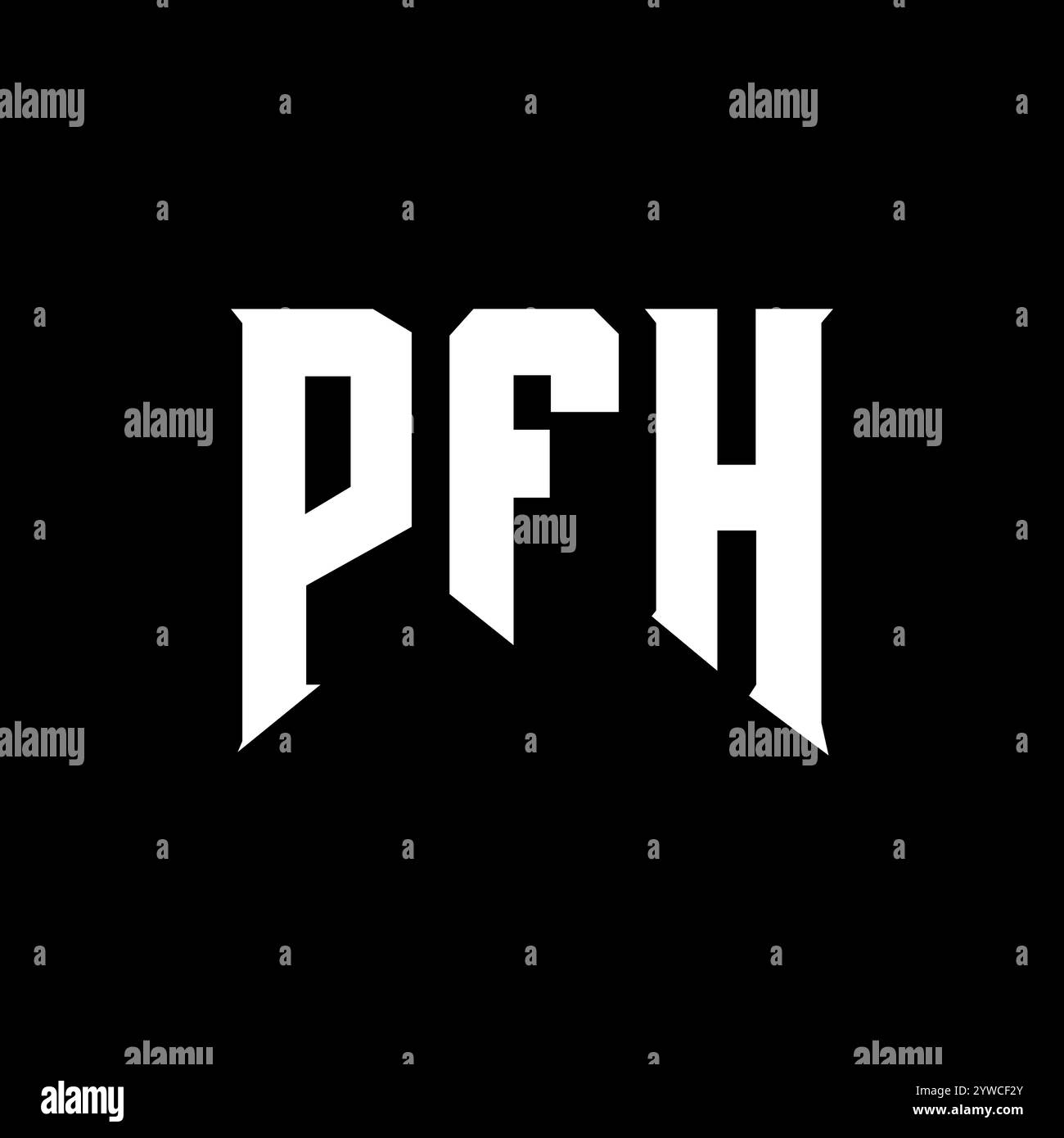 PFH letter logo design for technology company. PFH logo design black ...