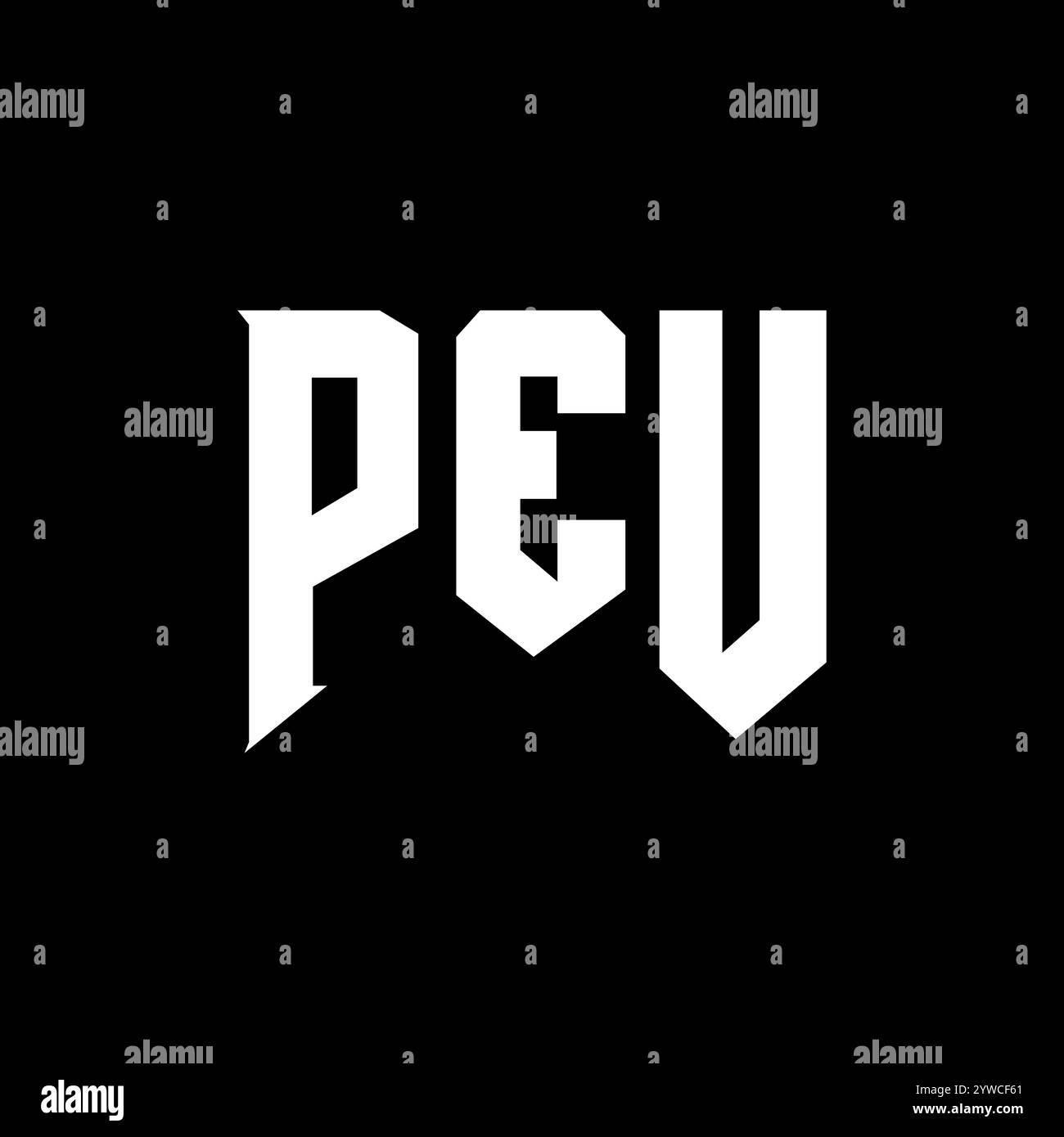 PEU letter logo design for technology company. PEU logo design black ...