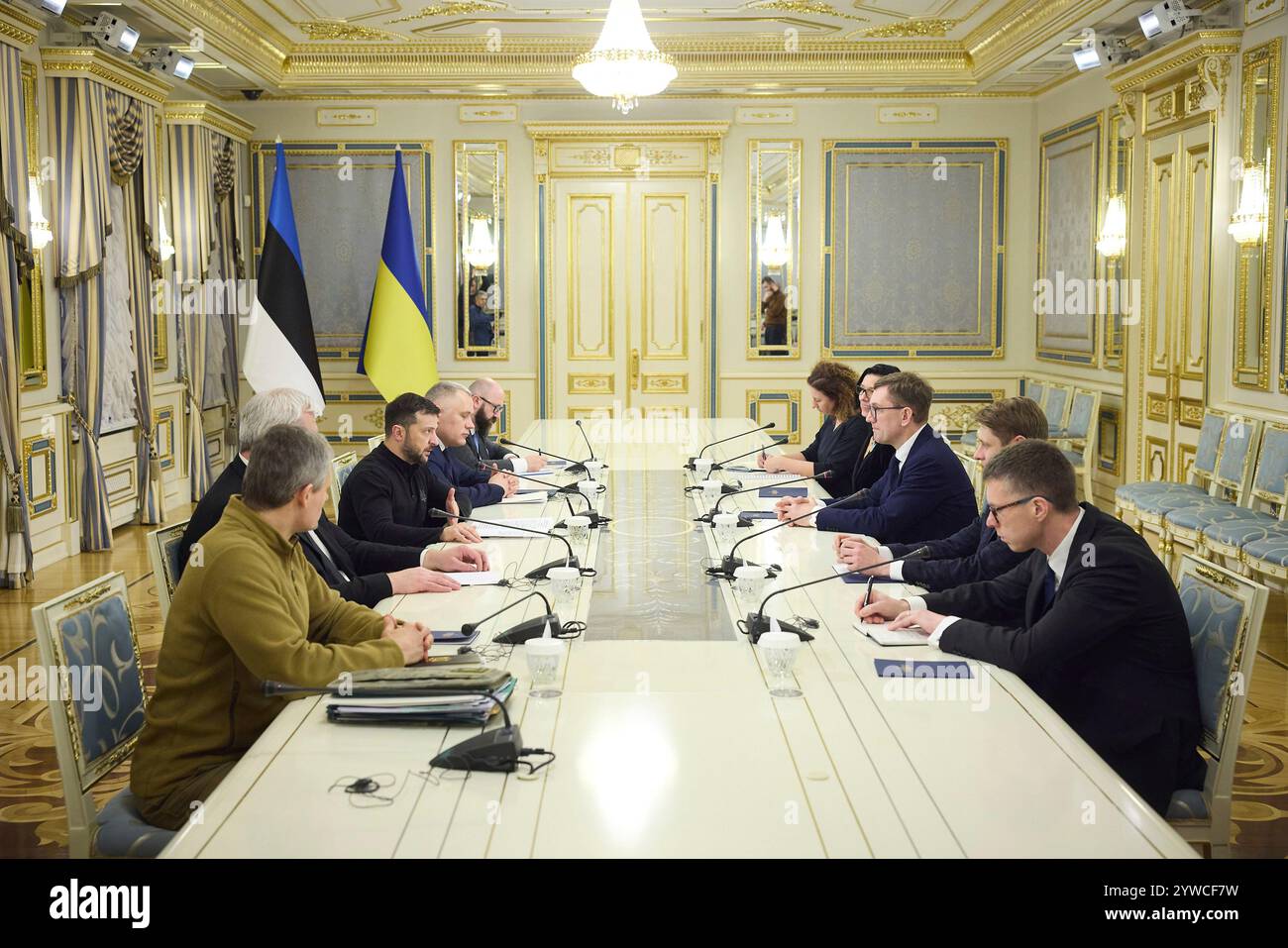 Kiev, Ukraine. 09th Dec, 2024. Estonian Prime Minister Kristen Michal ...