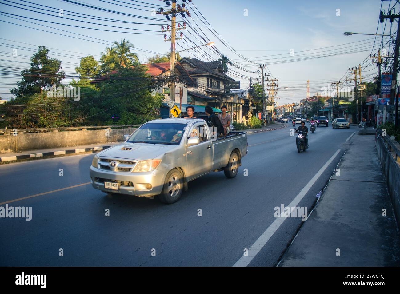 Koh Samui, Thailand, December 05, 2024 Traffic jam in the streets of ...