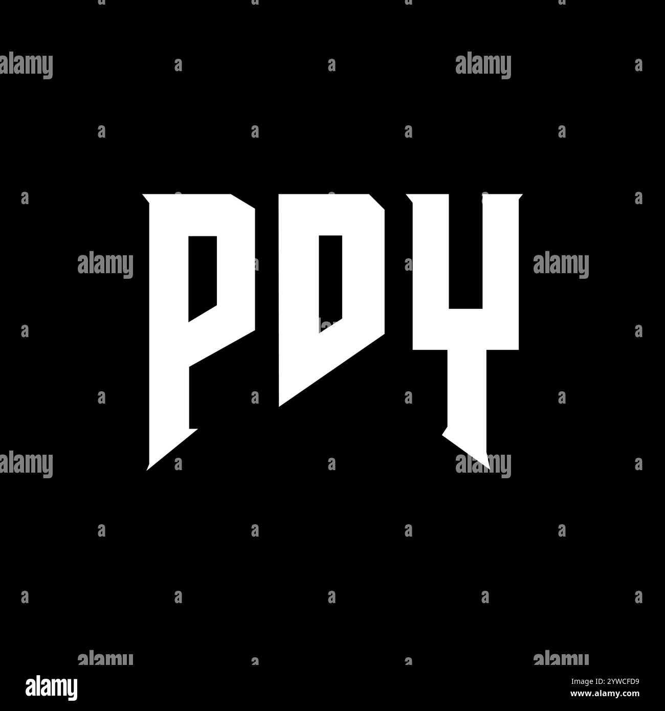 PDY letter logo design for technology company. PDY logo design black ...