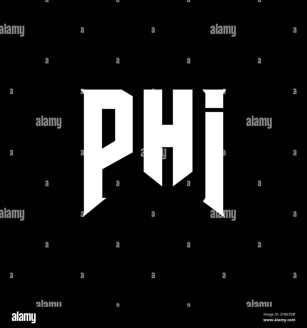 PHI letter logo design for technology company. PHI logo design black ...