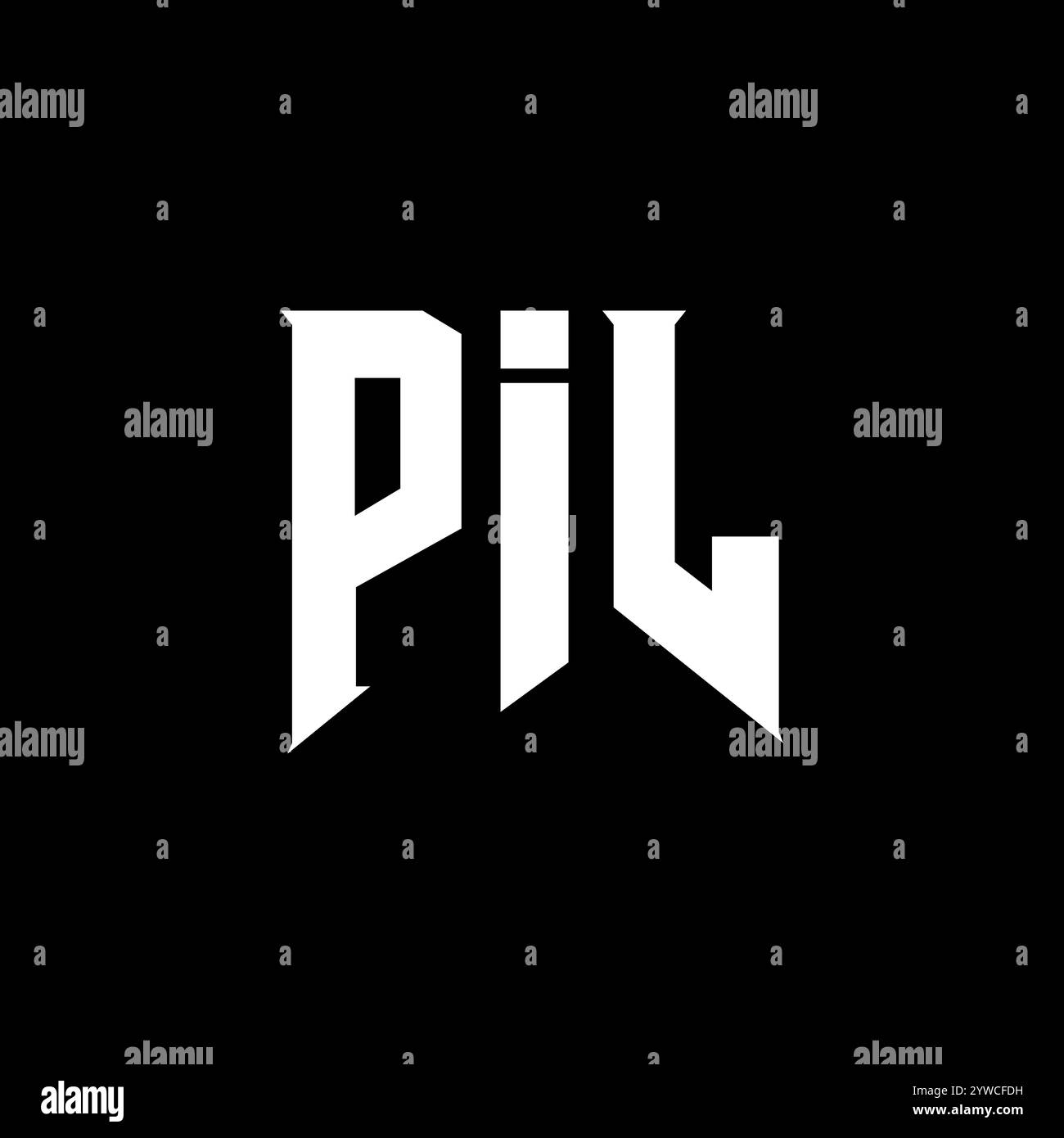 PIL letter logo design for technology company. PIL logo design black ...