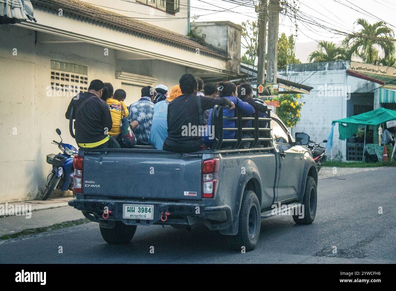 Koh Samui, Thailand, December 05, 2024 Traffic jam in the streets of ...