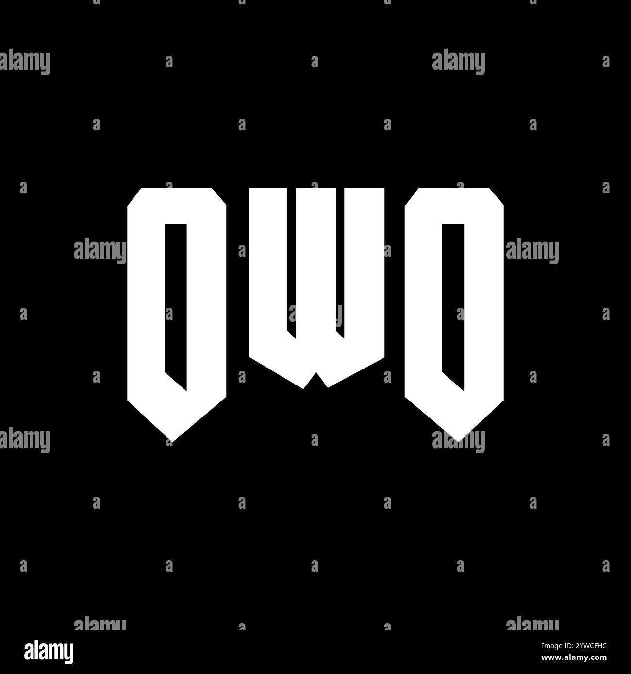 OWO letter logo design for technology company. OWO logo design black ...
