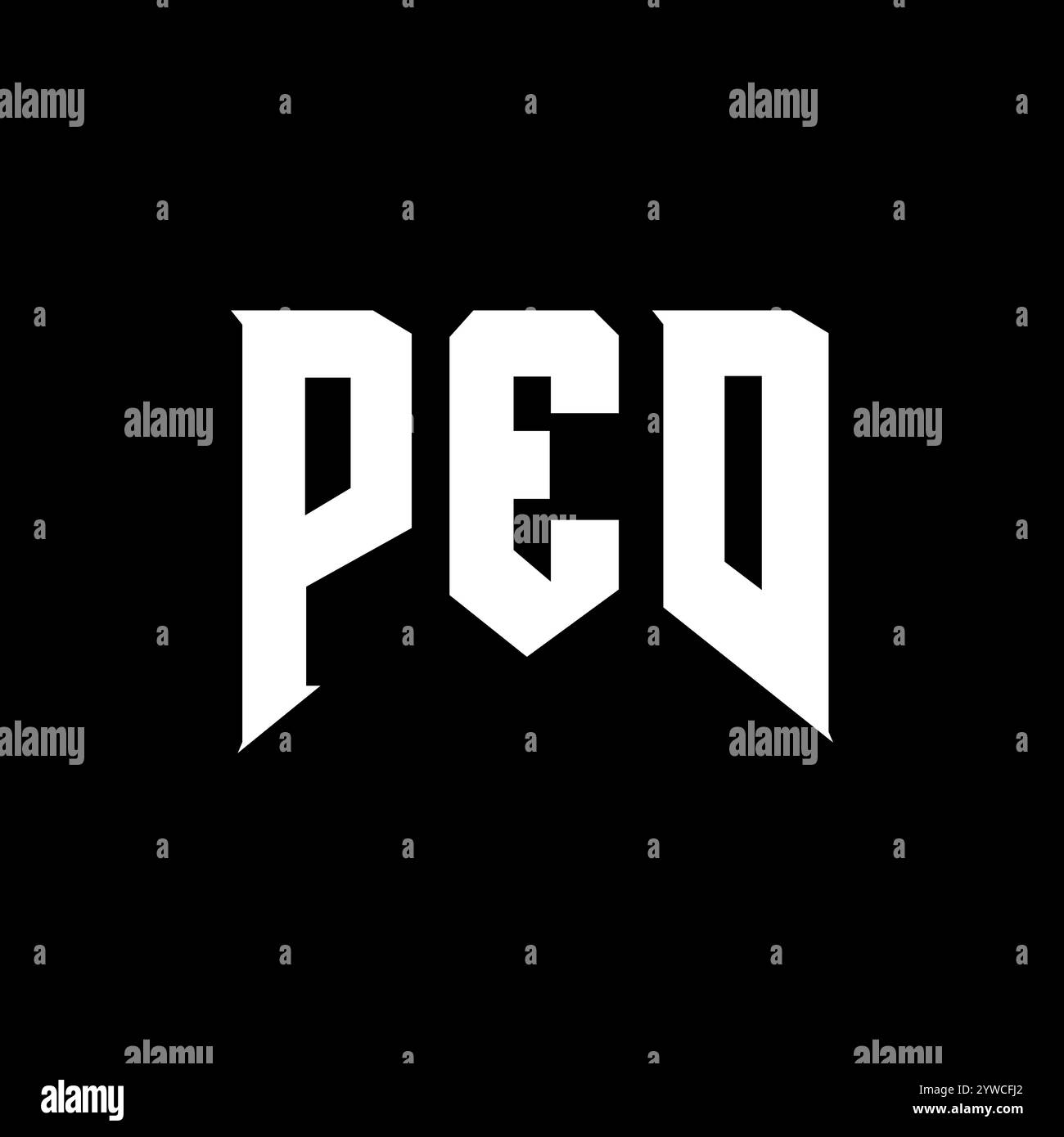 PED letter logo design for technology company. PED logo design black ...