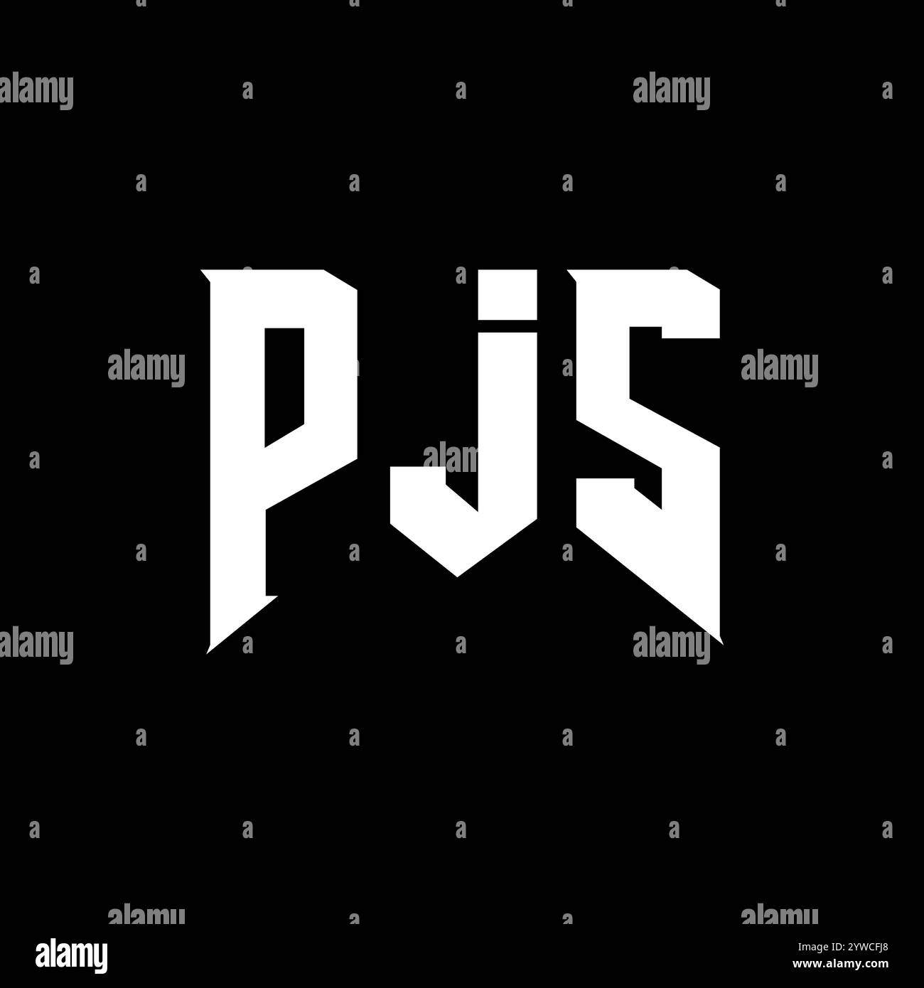 PJS letter logo design for technology company. PJS logo design black ...