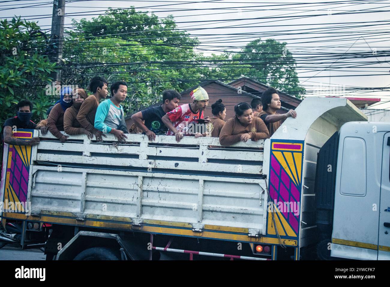 Koh Samui, Thailand, December 05, 2024 Traffic jam in the streets of ...