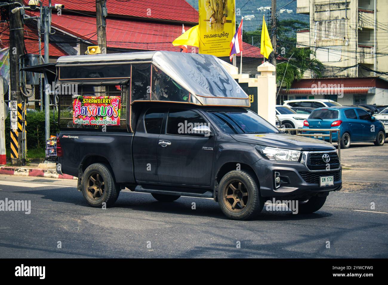 Koh Samui, Thailand, December 05, 2024 Traffic jam in the streets of ...