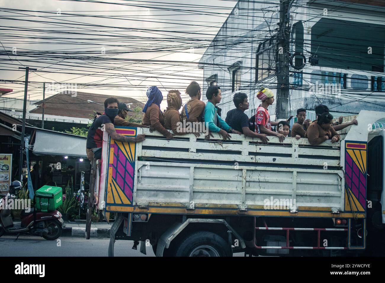 Koh Samui, Thailand, December 05, 2024 Traffic jam in the streets of ...