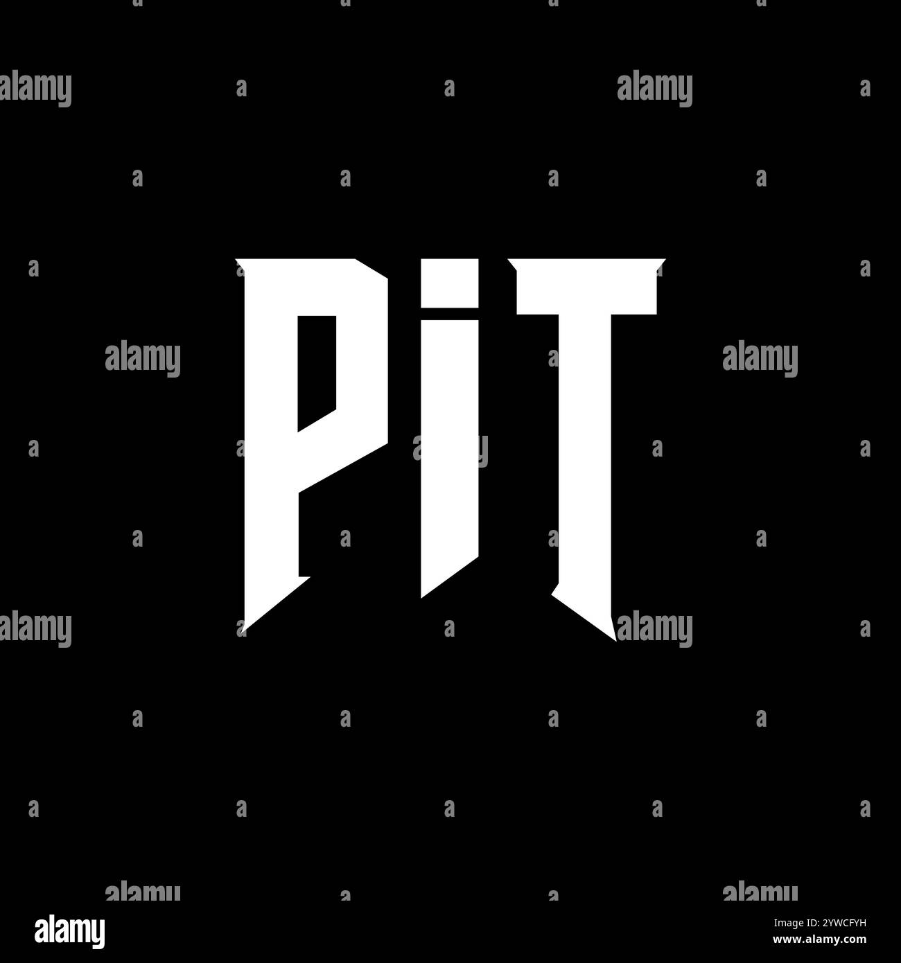 PIT letter logo design for technology company. PIT logo design black ...