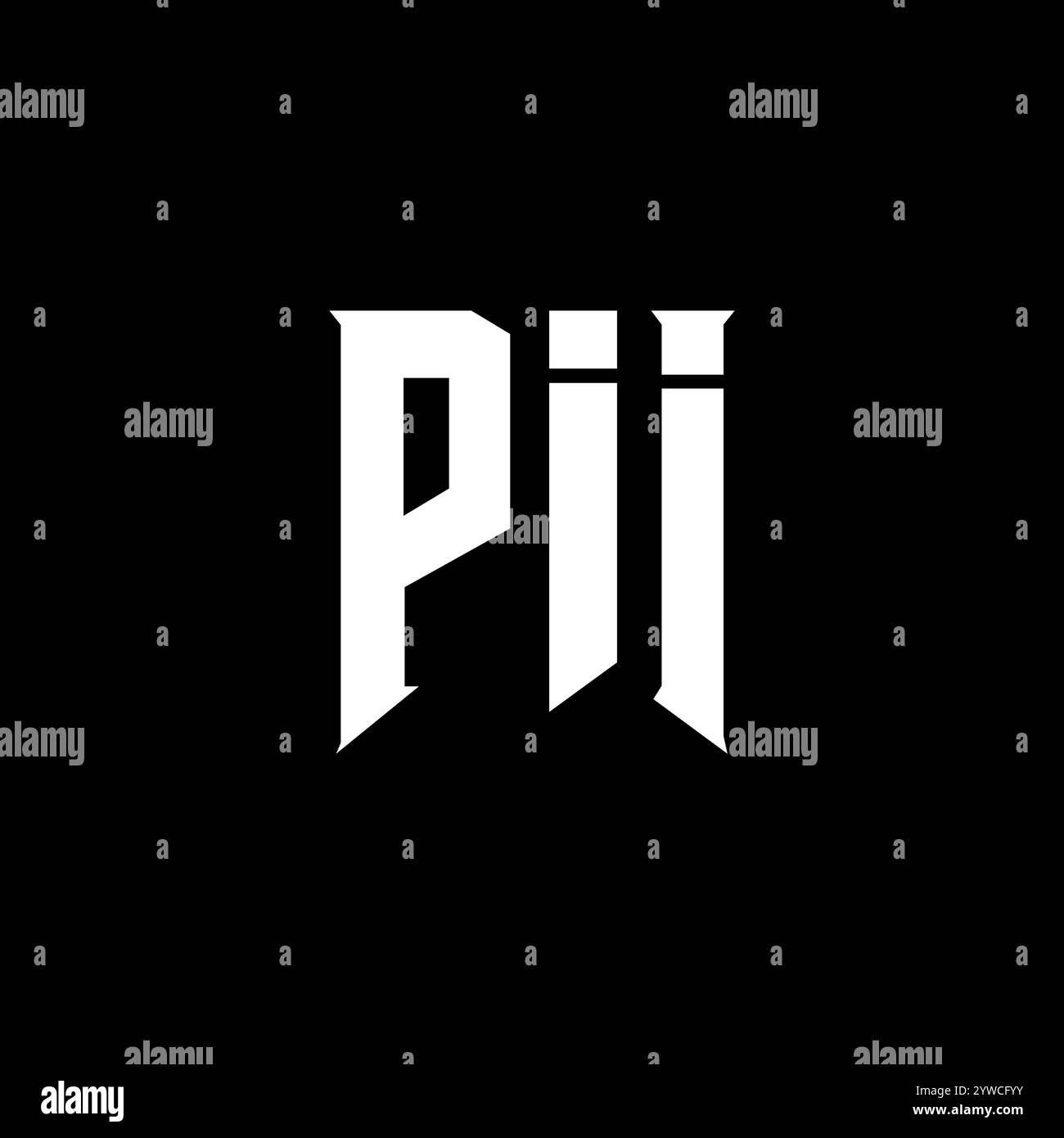 PII letter logo design for technology company. PII logo design black ...