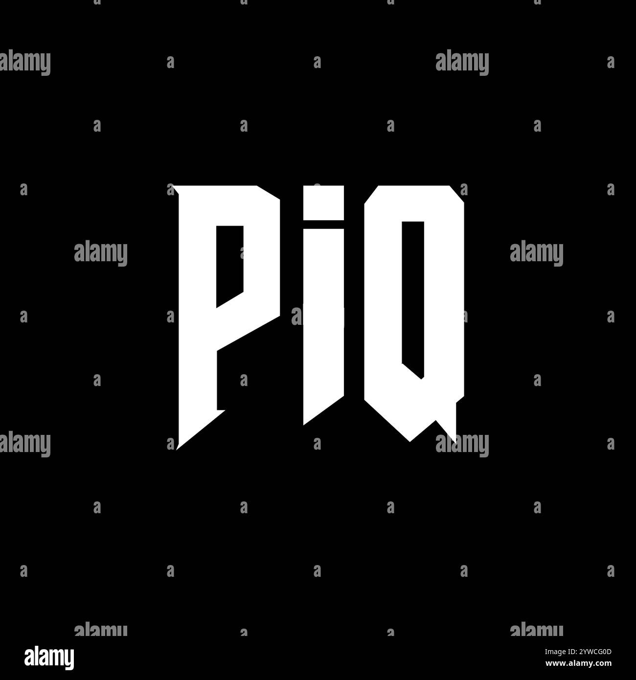 PIQ letter logo design for technology company. PIQ logo design black ...