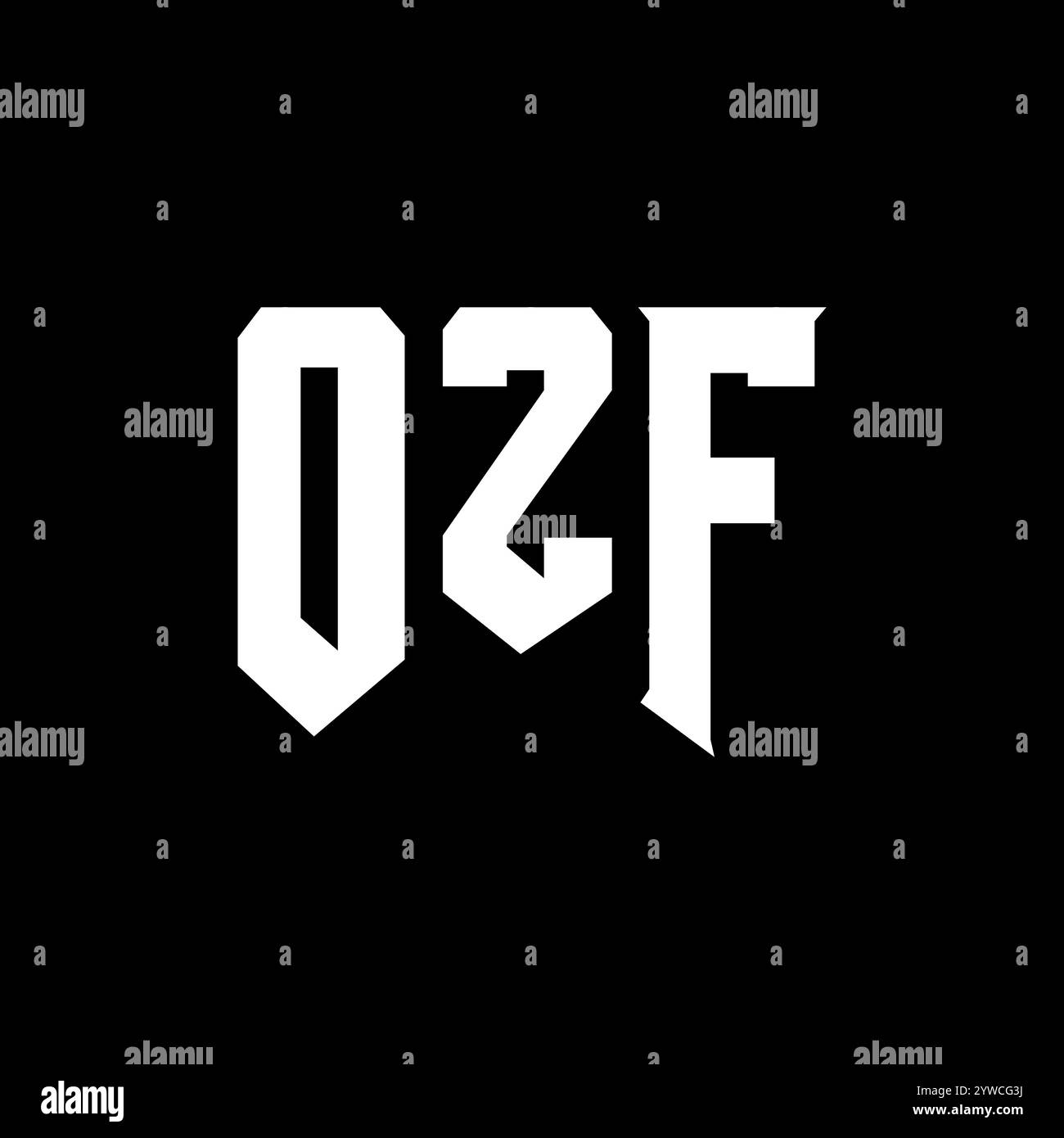 OZF letter logo design for technology company. OZF logo design black ...