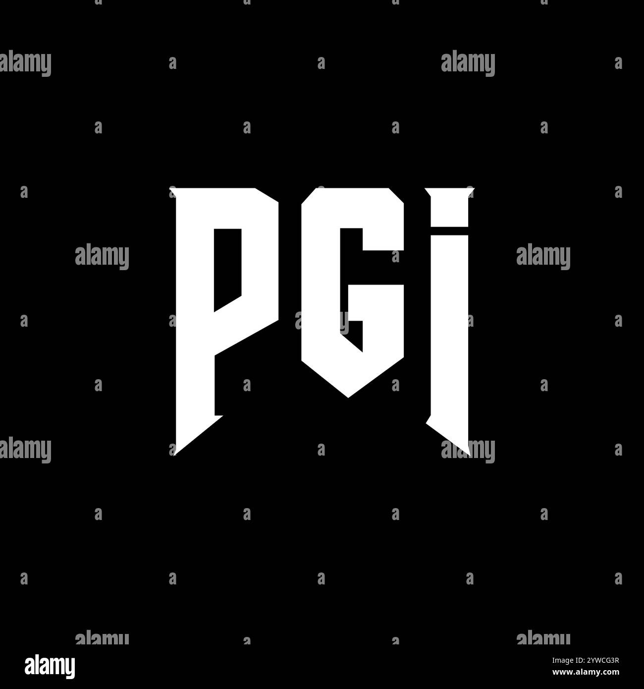 PGI letter logo design for technology company. PGI logo design black ...
