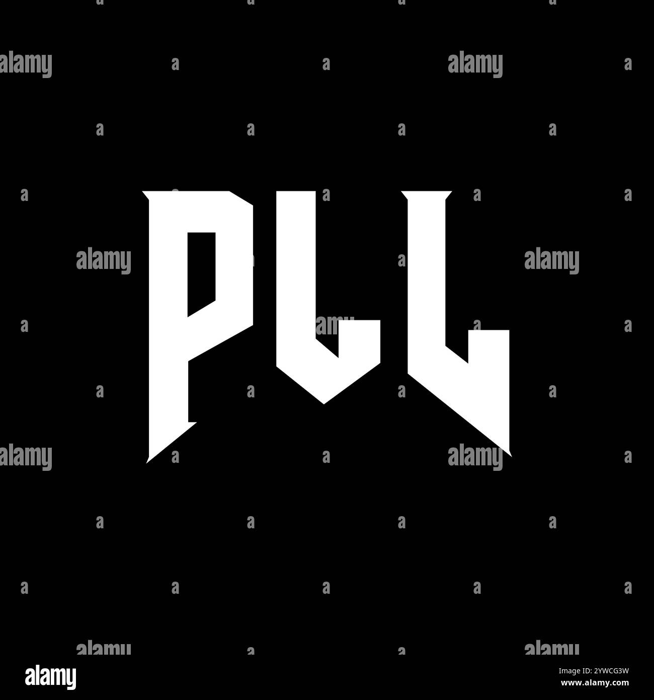 PLL letter logo design for technology company. PLL logo design black ...