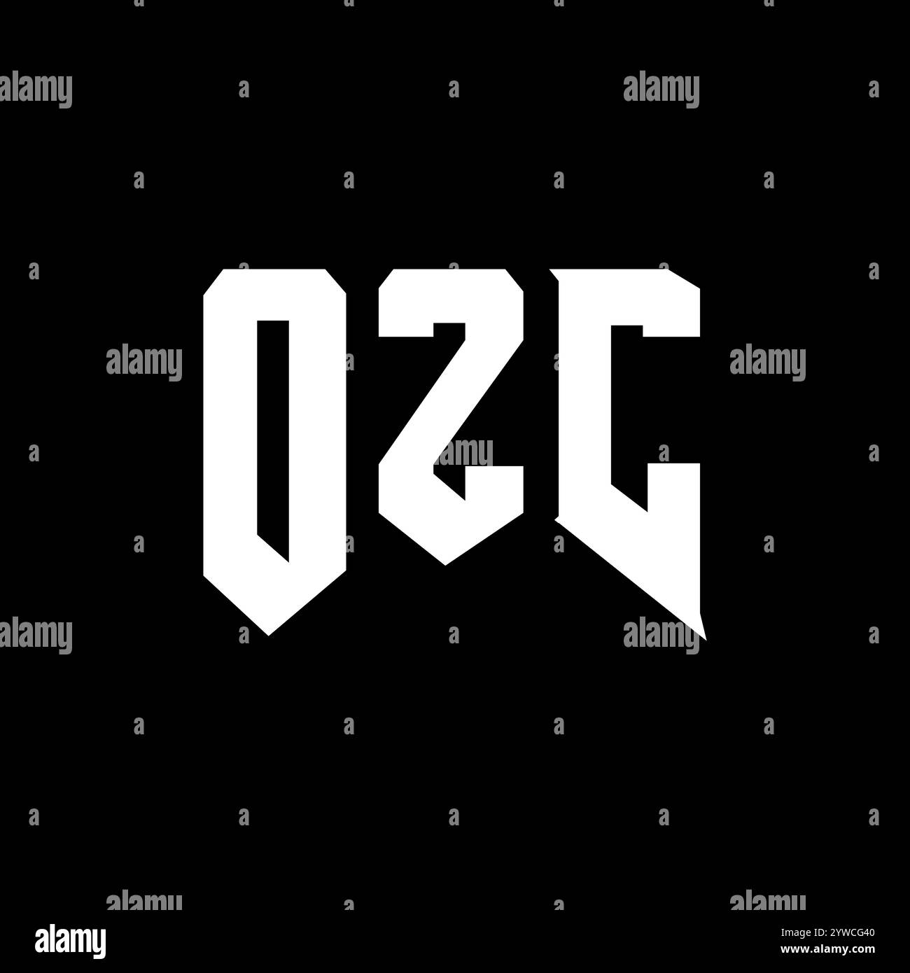 OZC letter logo design for technology company. OZC logo design black ...