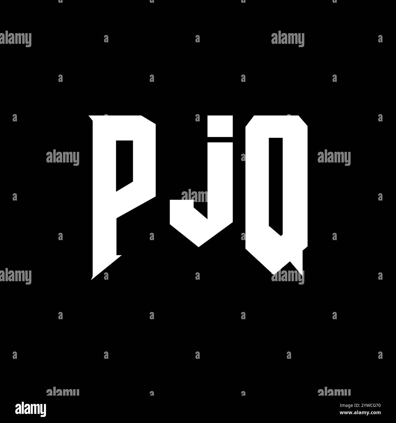 PJQ letter logo design for technology company. PJQ logo design black ...